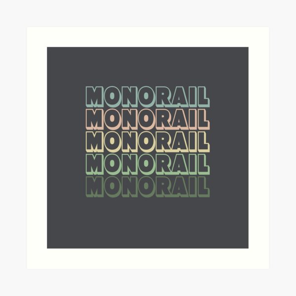"Monorail Vintage Font" Art Print for Sale by FandomTrading | Redbubble
