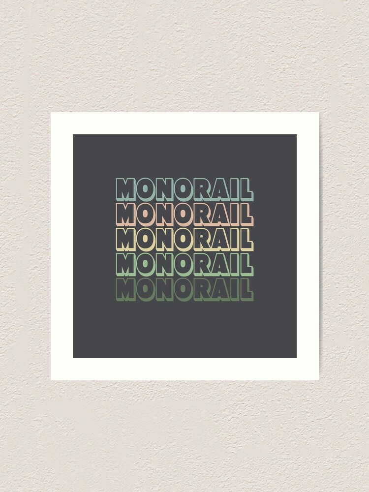 "Monorail Vintage Font" Art Print for Sale by FandomTrading | Redbubble