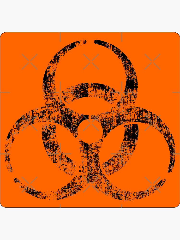 "BIOHAZARD SYMBOL DISTRESSED" Sticker by cpinteractive | Redbubble