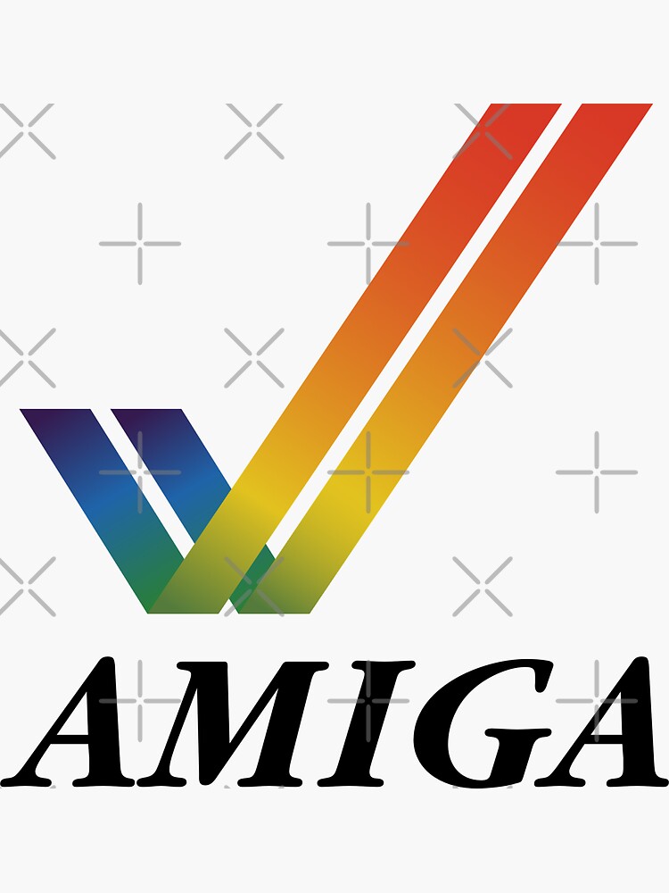 "Amiga Tick Word" Sticker for Sale by ChoccyHobNob | Redbubble