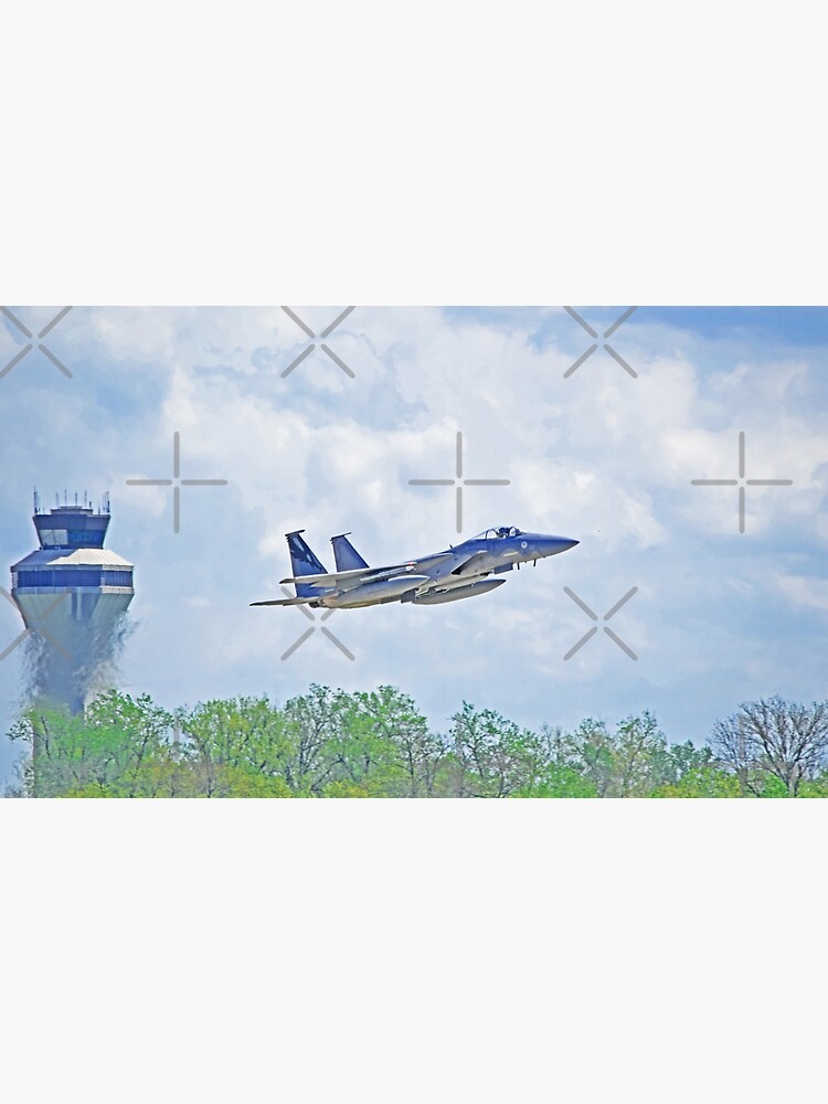 "F-15 Take off with Air Traffic Control Tower" Art Print for Sale by ...