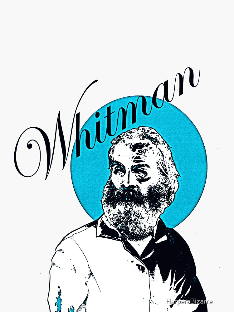 "Whitman: I Contain Multitudes" Sticker for Sale by HarpersBizarre ...