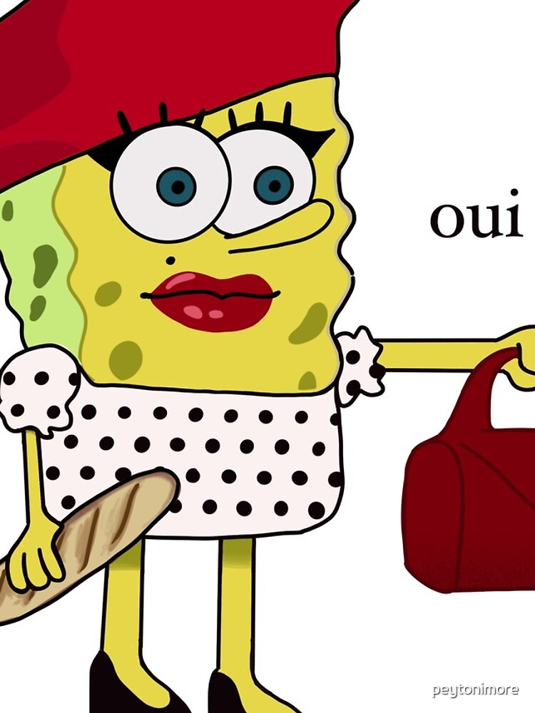 "French Spongebob (With Oui)" iPhone Case for Sale by peytonimore ...