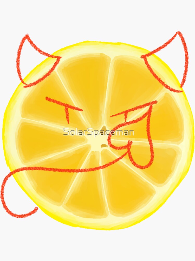 "Lemon Demon" Sticker for Sale by SolarSpaceman | Redbubble