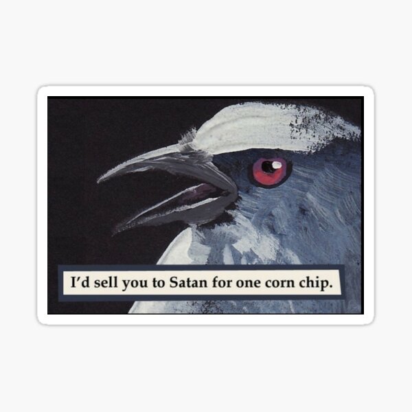 "one corn chip" Sticker for Sale by average-student | Redbubble