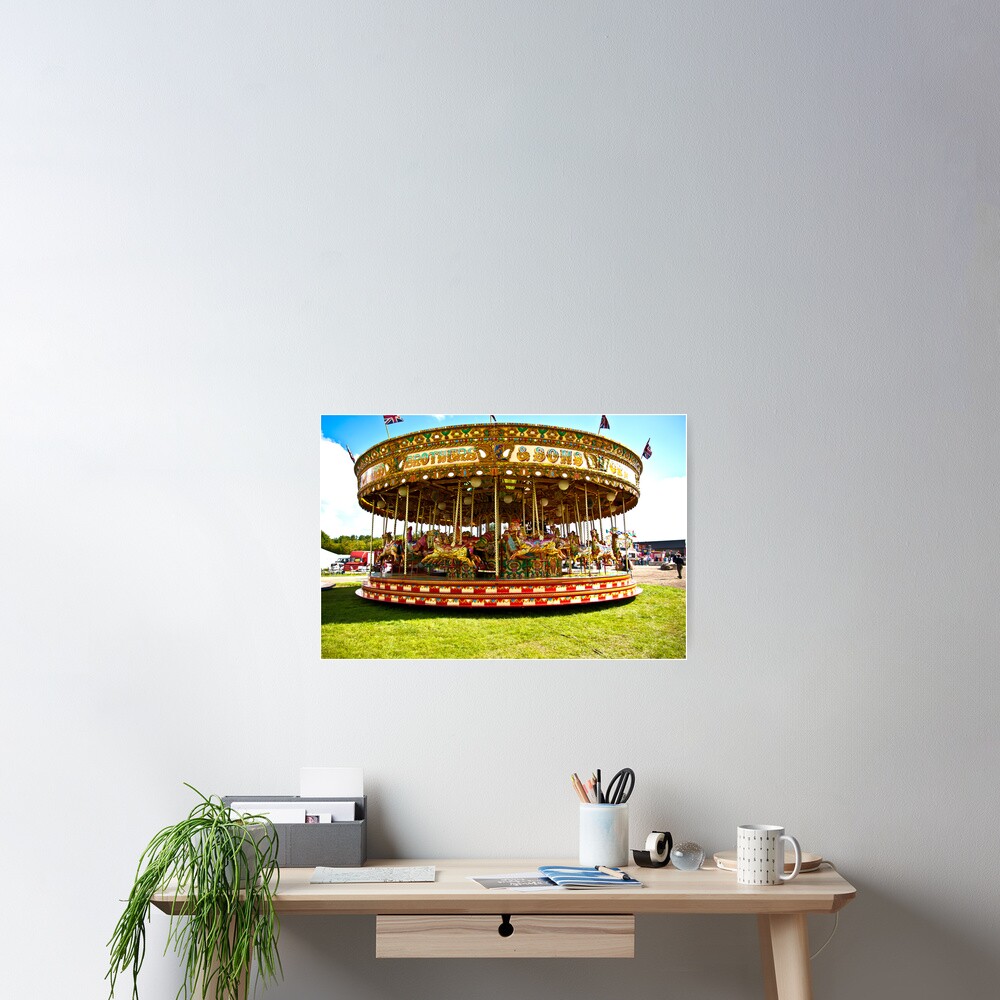 "Fun Fair Roundabout" Poster by Dortmund | Redbubble