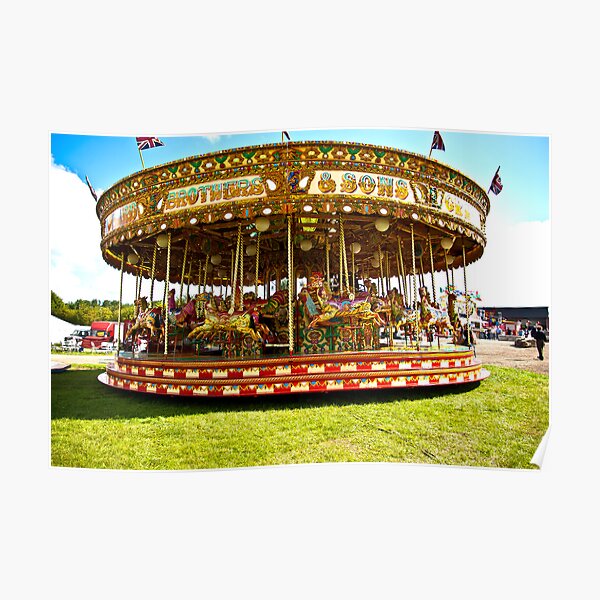 "Fun Fair Roundabout" Poster by Dortmund | Redbubble