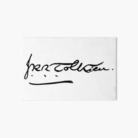 "Signature of J. R. R. Tolkien" Art Board Print for Sale by PZAndrews ...