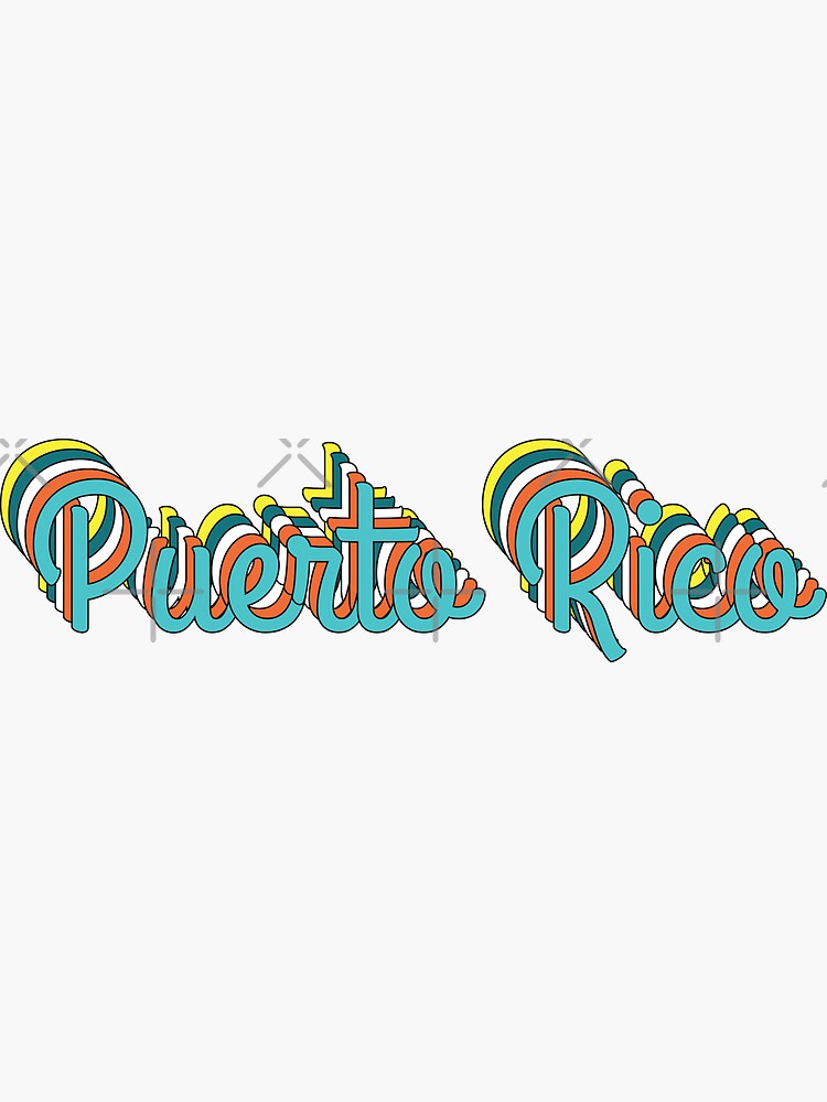 "Puerto Rico Retro" Sticker by BuiceJox | Redbubble