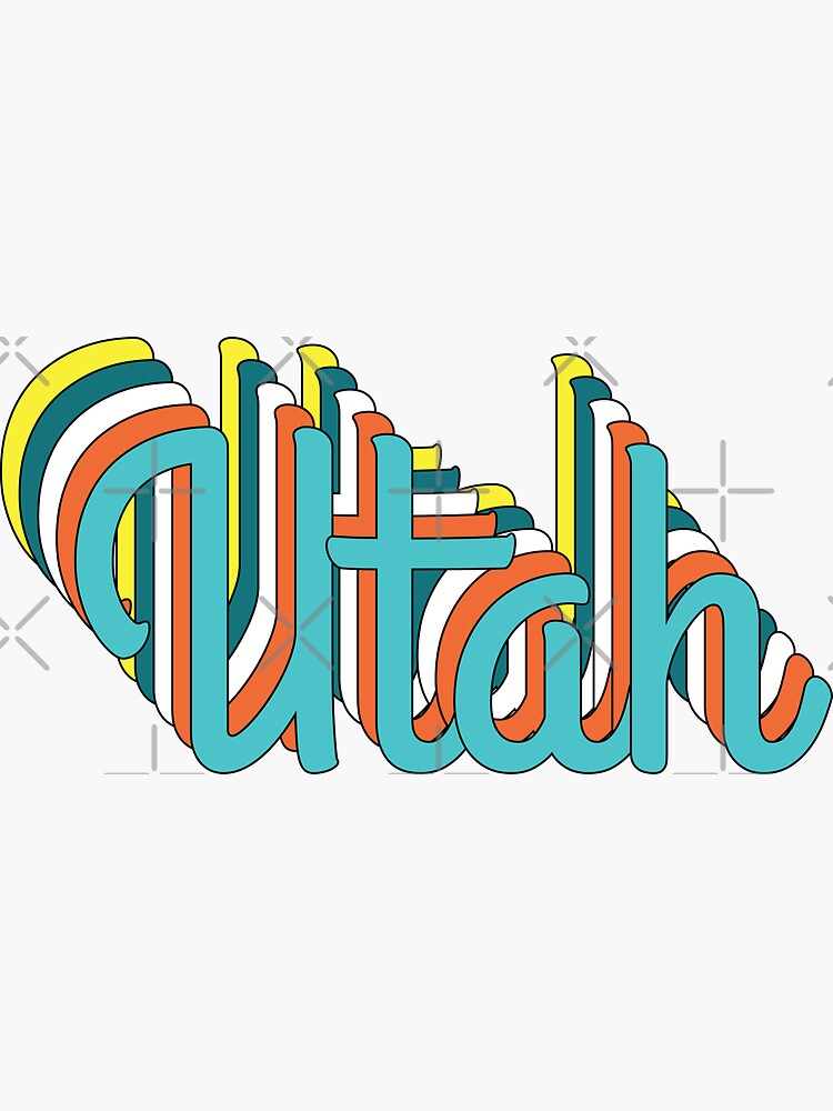 "Utah Retro" Sticker for Sale by BuiceJox | Redbubble