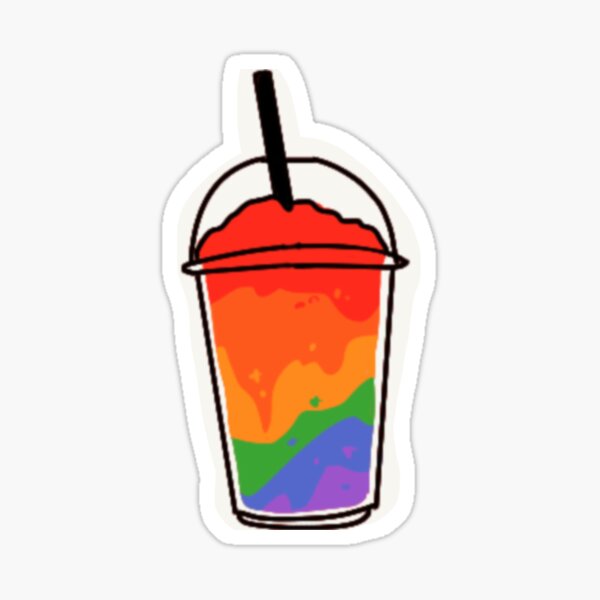 "Rainbow Slushie" Sticker for Sale by captaincostin | Redbubble