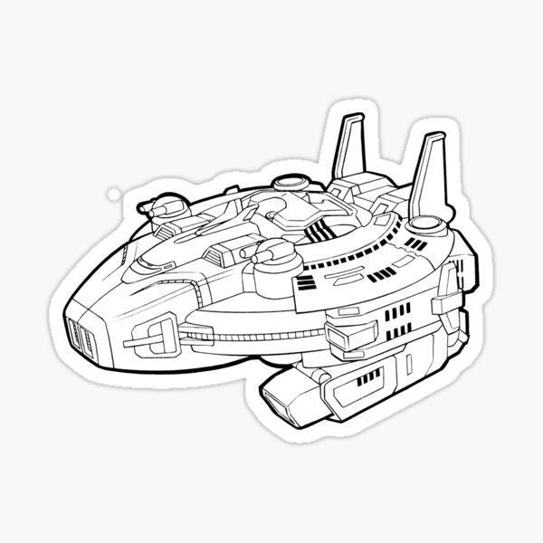 "The Astro Megaship Mach 2" Sticker for Sale by Mansoli | Redbubble