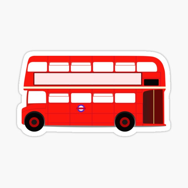"Iconic British Red Routemaster Bus design" Sticker for Sale by ...
