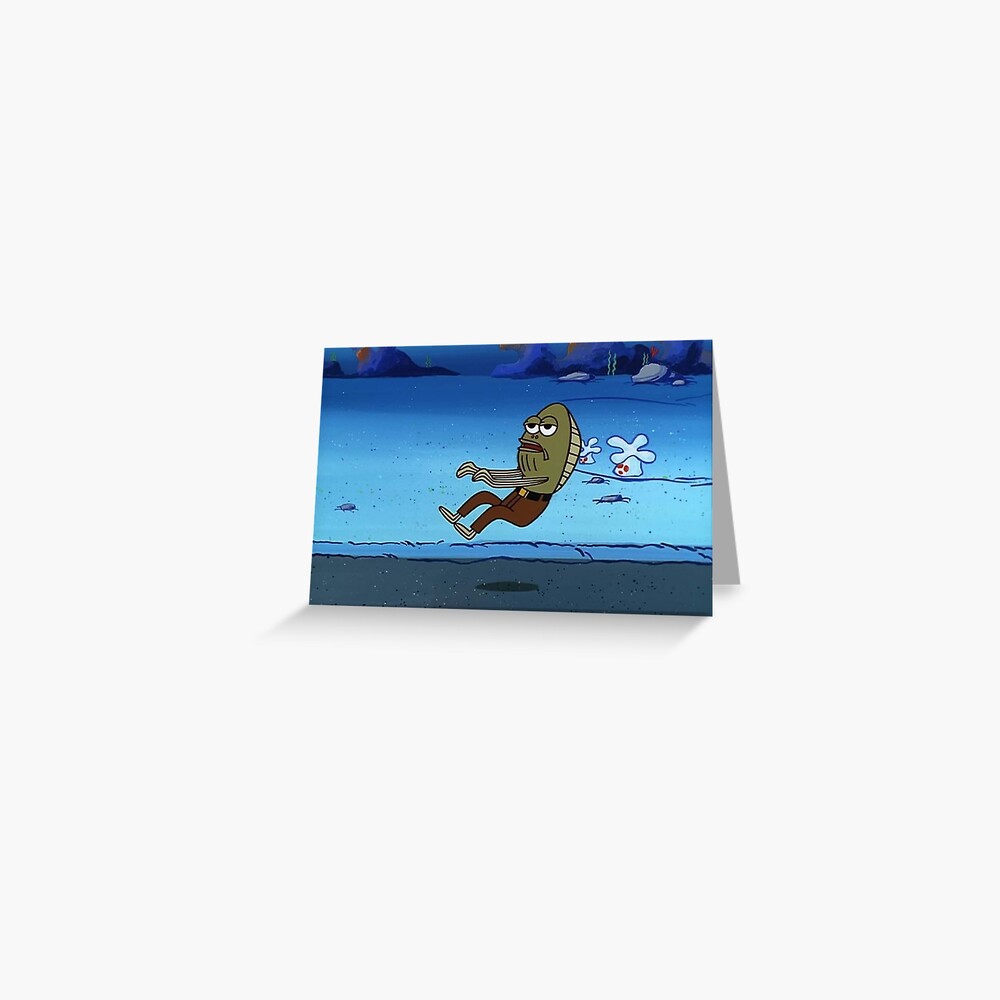 "SPONGEBOB INVISIBLE CAR MEME" Greeting Card by OfficialMemo | Redbubble