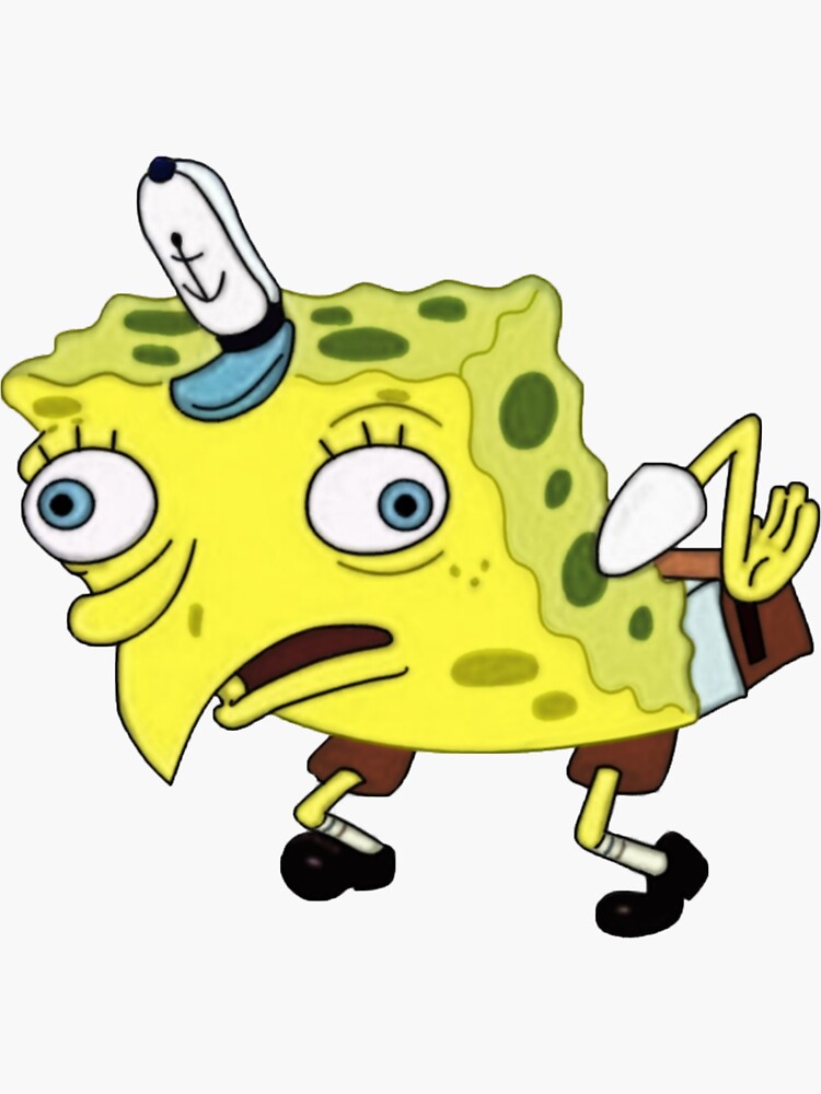 "SARCASTIC SPONGEBOB MEME" Sticker for Sale by OfficialMemo | Redbubble