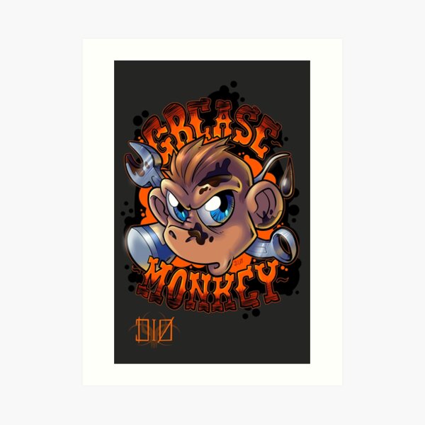"Grease Monkey" Art Print for Sale by dopeshitbydio | Redbubble