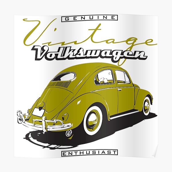 Beetle Vintage Vw Posters | Redbubble