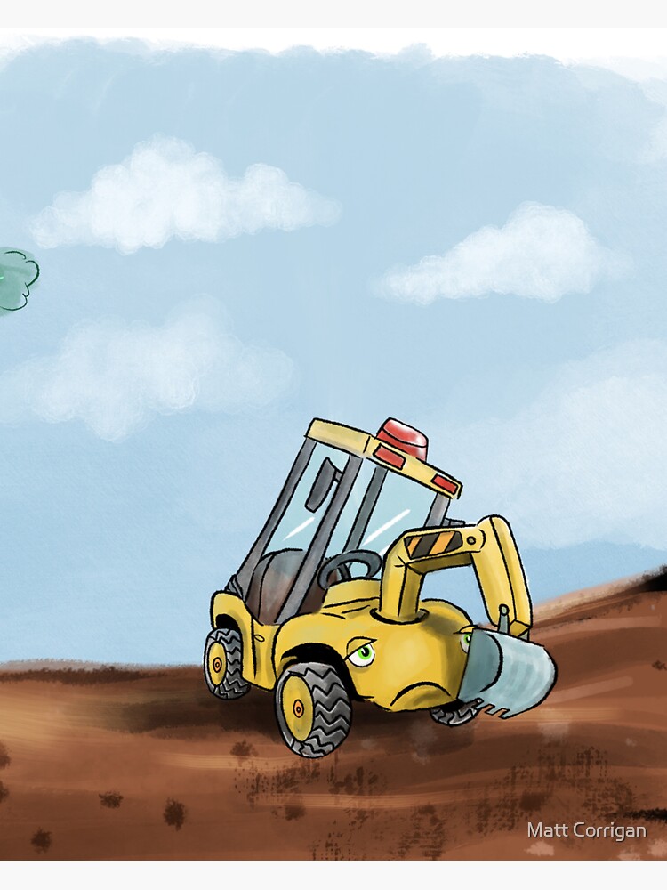 "Upset Yellow Digger cartoon" Sticker by Extreme-Fantasy | Redbubble