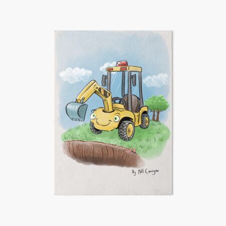 "Original Diggety Digger Yellow Digger cartoon" Art Board Print by ...