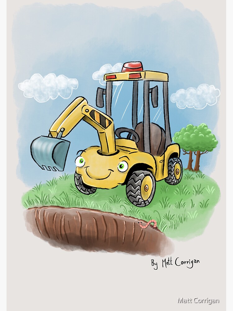 "Original Diggety Digger Yellow Digger cartoon" Sticker by Extreme ...