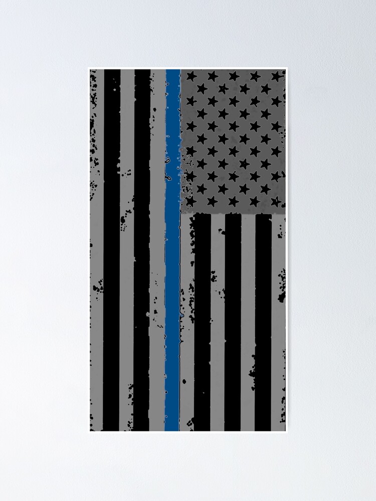 "The Thin Blue Line" Poster for Sale by FantasySkyArt | Redbubble