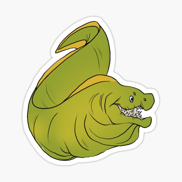 "Green Moray Eel" Sticker for Sale by BitbyBit-Dabble | Redbubble