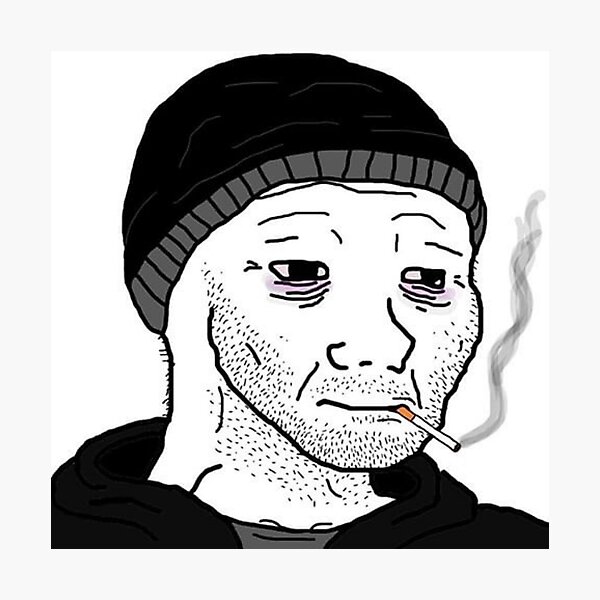 "Doomer Wojak" Photographic Print by SuburbanLife | Redbubble