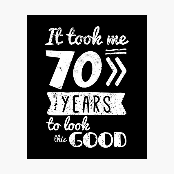 Lámina fotográfica «70.o Regalo de cumpleaños - 70a Camisa de ...