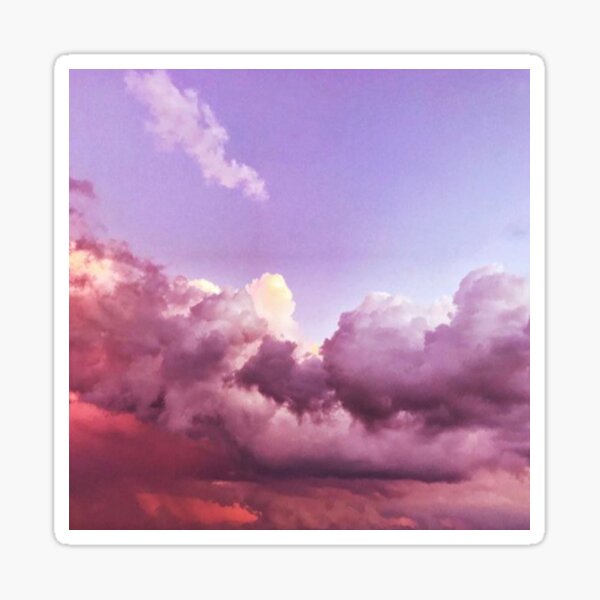 "Purple Clouds" Sticker by Hvll1116 | Redbubble