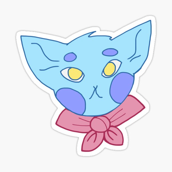 "cute blue cat" Sticker by robokiyoko | Redbubble