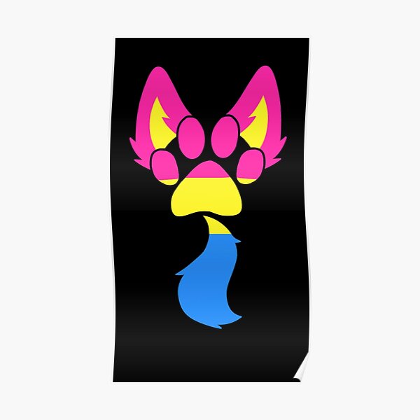 "Pansexual Furry Pride Design" Poster for Sale by Deathlycutie16 ...