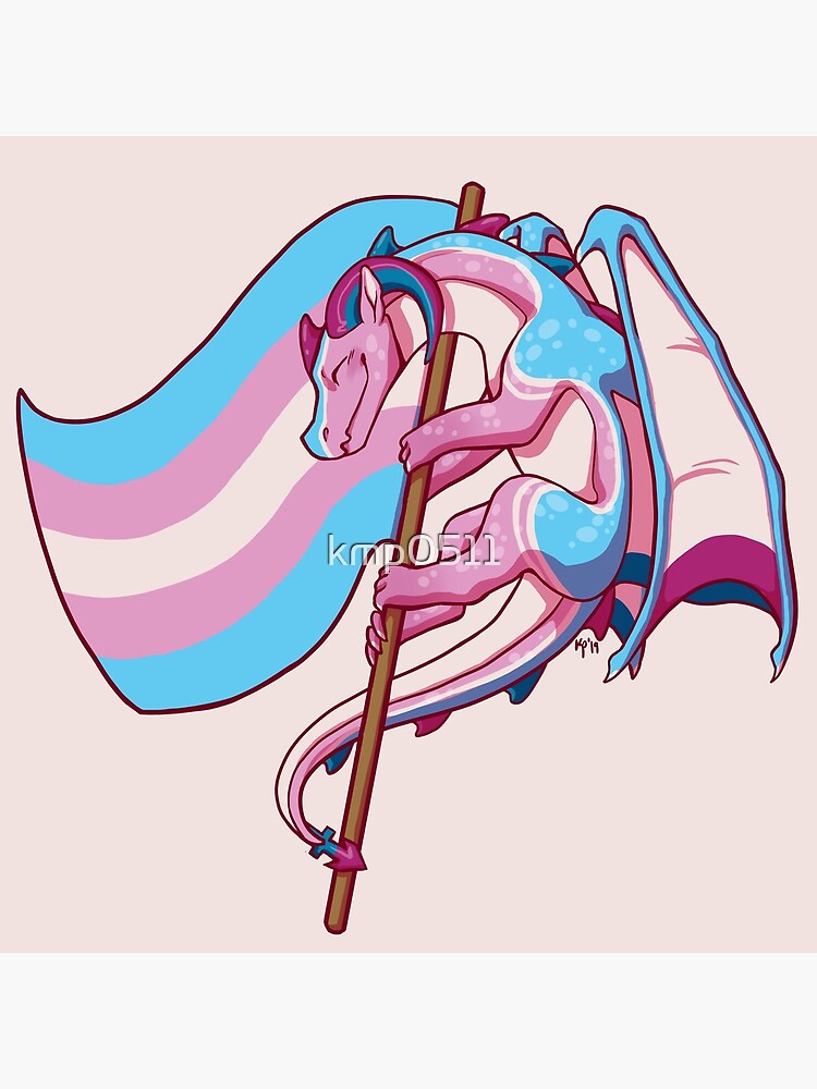 Transgender Pride Flag Dragon 3rd Edition Poster By Kmp0511 Redbubble