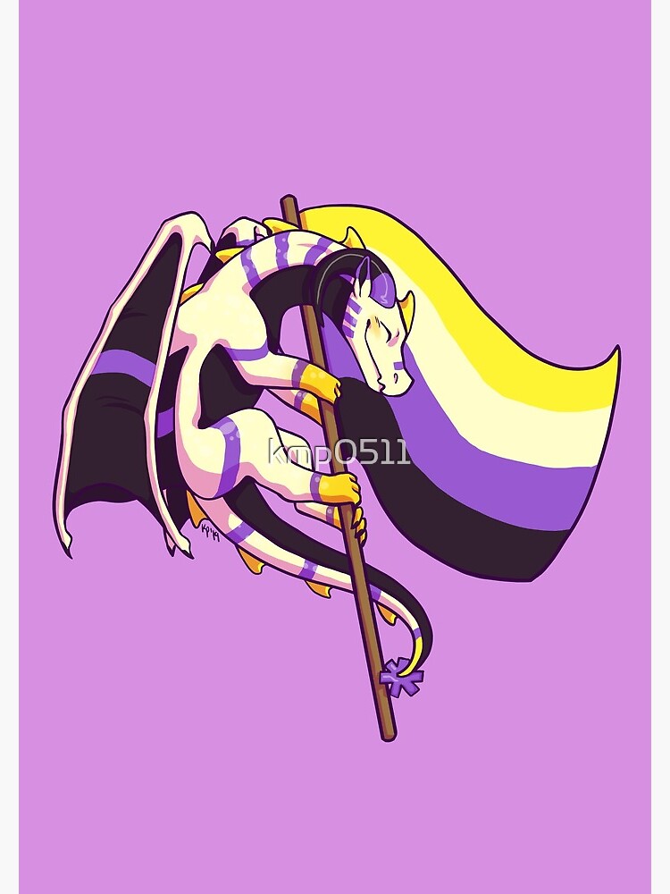 Nonbinary Pride Flag Dragon 3rd Edition Spiral Notebook For Sale By