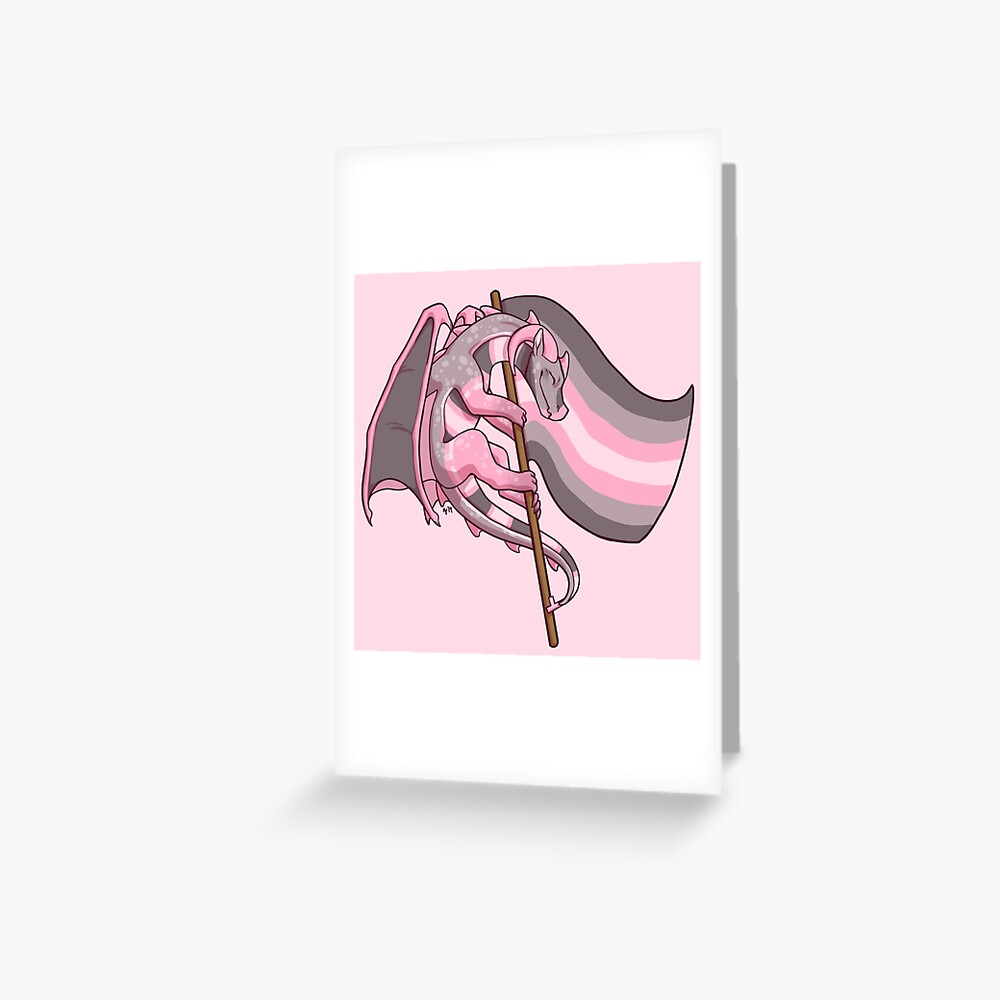 "Demigirl Pride Flag Dragon (3rd Edition)" Greeting Card by kmp0511 ...