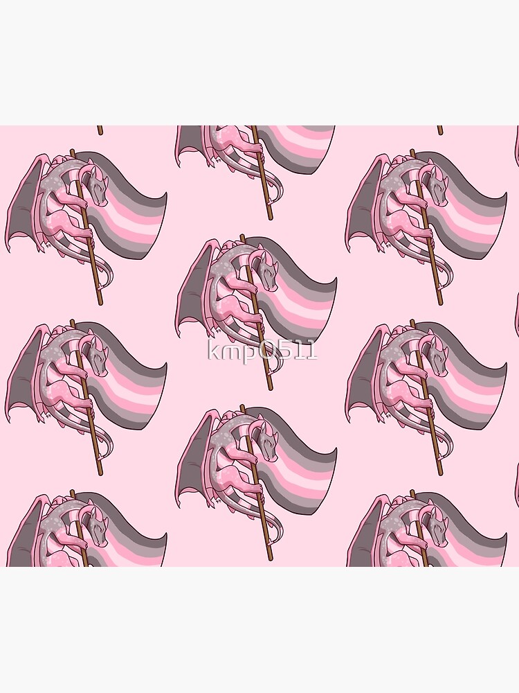 "Demigirl Pride Flag Dragon (3rd Edition)" Throw Blanket for Sale by ...