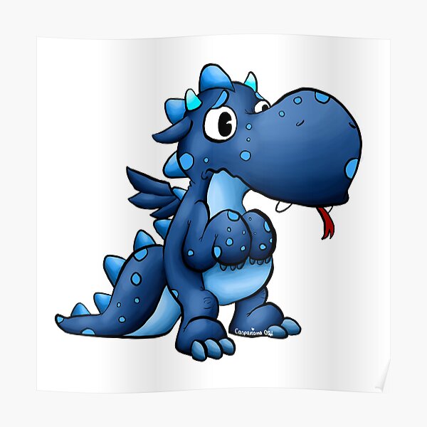 "Anxiety Dragon" Poster for Sale by Caspariana | Redbubble