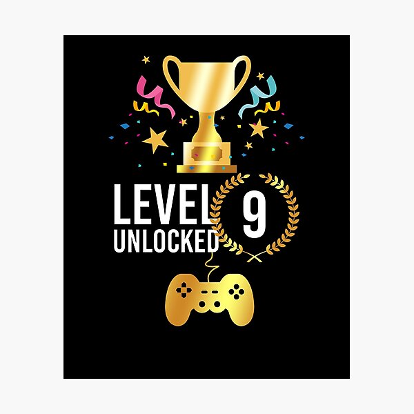 Lámina fotográfica «Camiseta de 9º cumpleaños - Controlador de ...