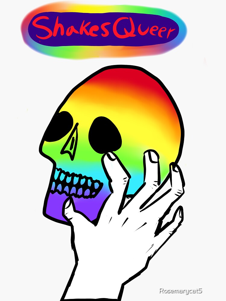 "ShakesQUEER" Sticker for Sale by Rosemarycat5 | Redbubble