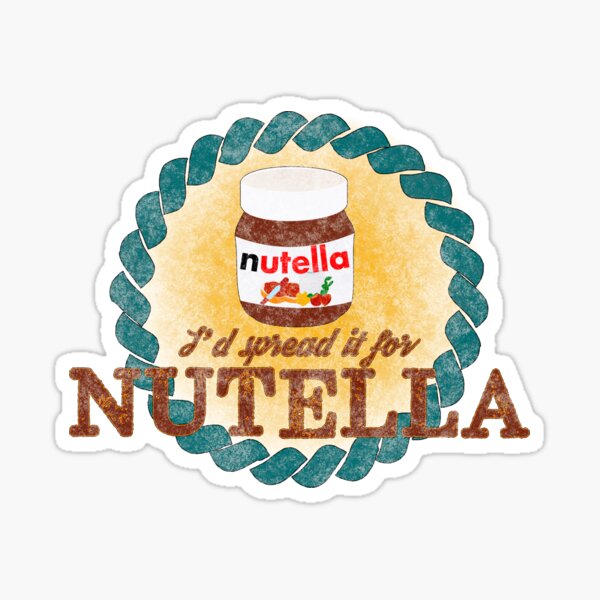"Nutella Love" Sticker for Sale by PlayAirSpace | Redbubble