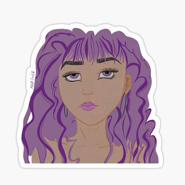 "Purple girl" Sticker by chloemdaw | Redbubble