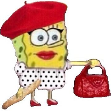 "french spongebob meme" Sticker for Sale by jayymarie | Redbubble