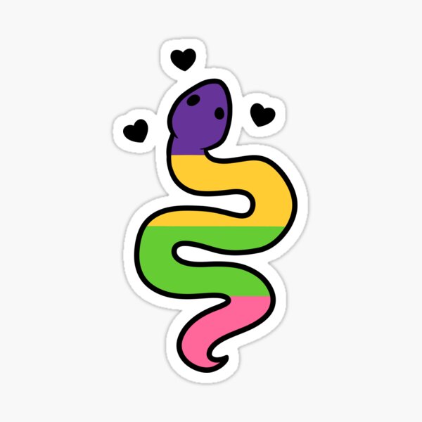"Inclusive Lesbian Pride Snake" Sticker for Sale by avesmx | Redbubble
