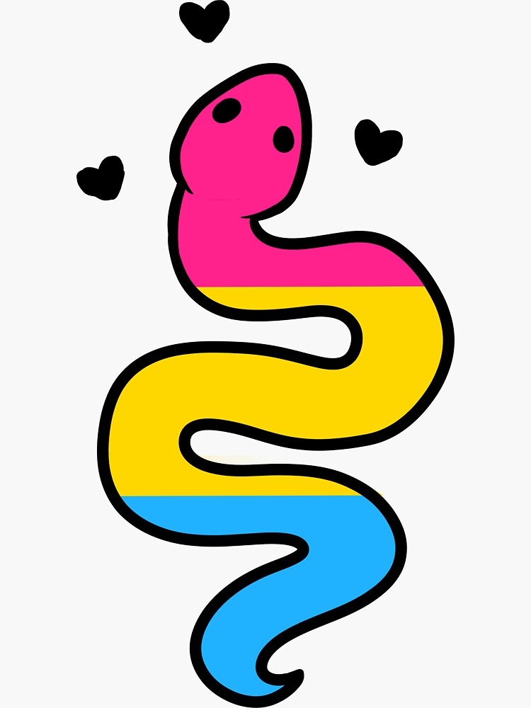 "Pan Pride Snake" Sticker for Sale by avesmx | Redbubble