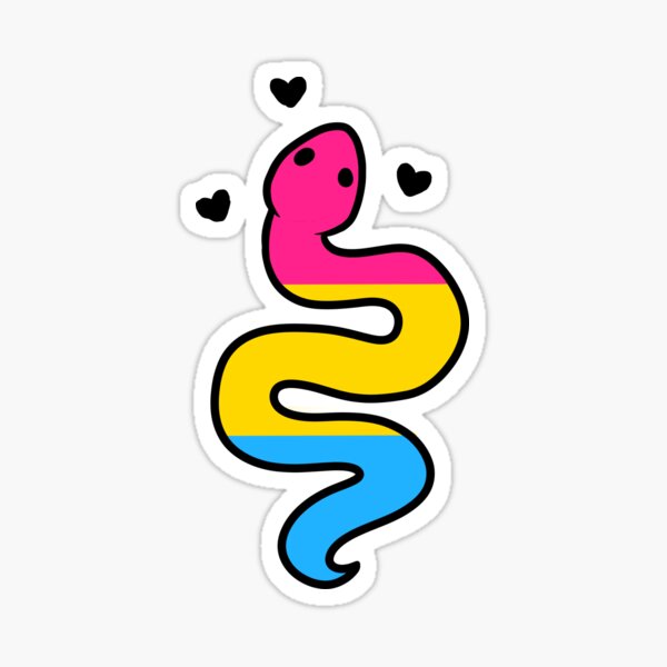 "Pan Pride Snake" Sticker for Sale by avesmx | Redbubble