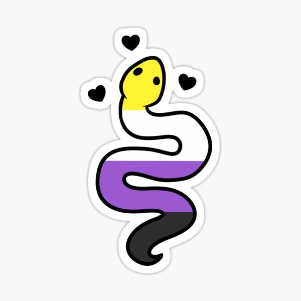 "Nonbinary Pride Snake" Sticker for Sale by avesmx | Redbubble