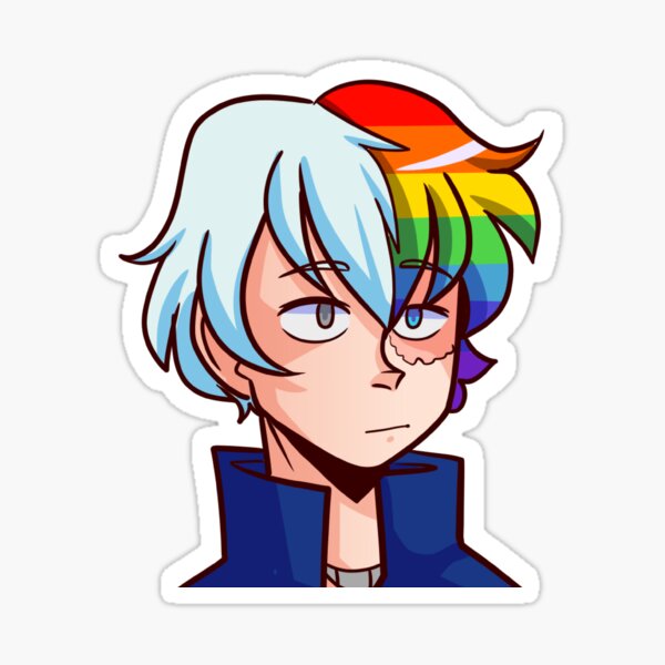 "Pride Todoroki Shouto" Sticker for Sale by skepticalrainbw | Redbubble