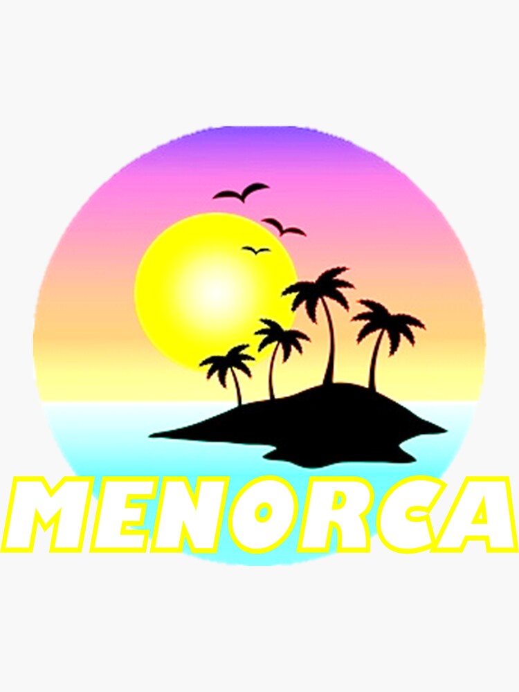 "Menorca Sun Beach Island Pam Trees Holiday" Sticker by fizana | Redbubble
