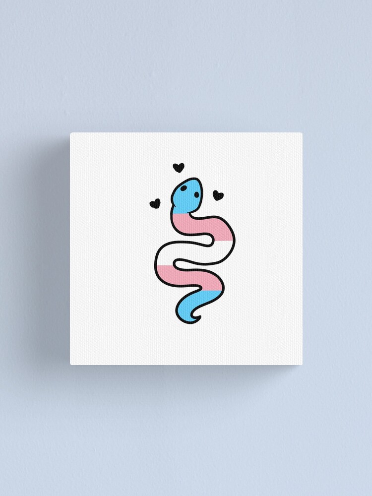 "Trans Pride Snake" Canvas Print for Sale by avesmx | Redbubble