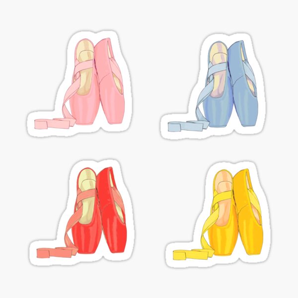 " Four pack pastel stickers Pointe shoes " Sticker for Sale by ...