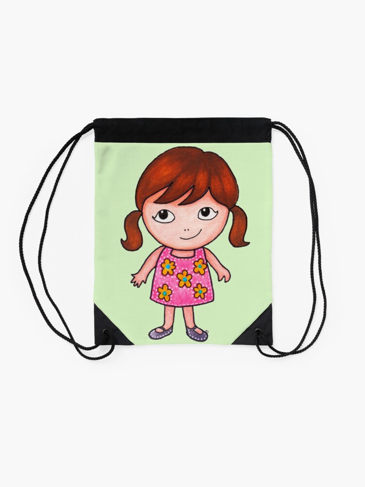 "Chibi Girl " Drawstring Bag for Sale by coloringiship | Redbubble